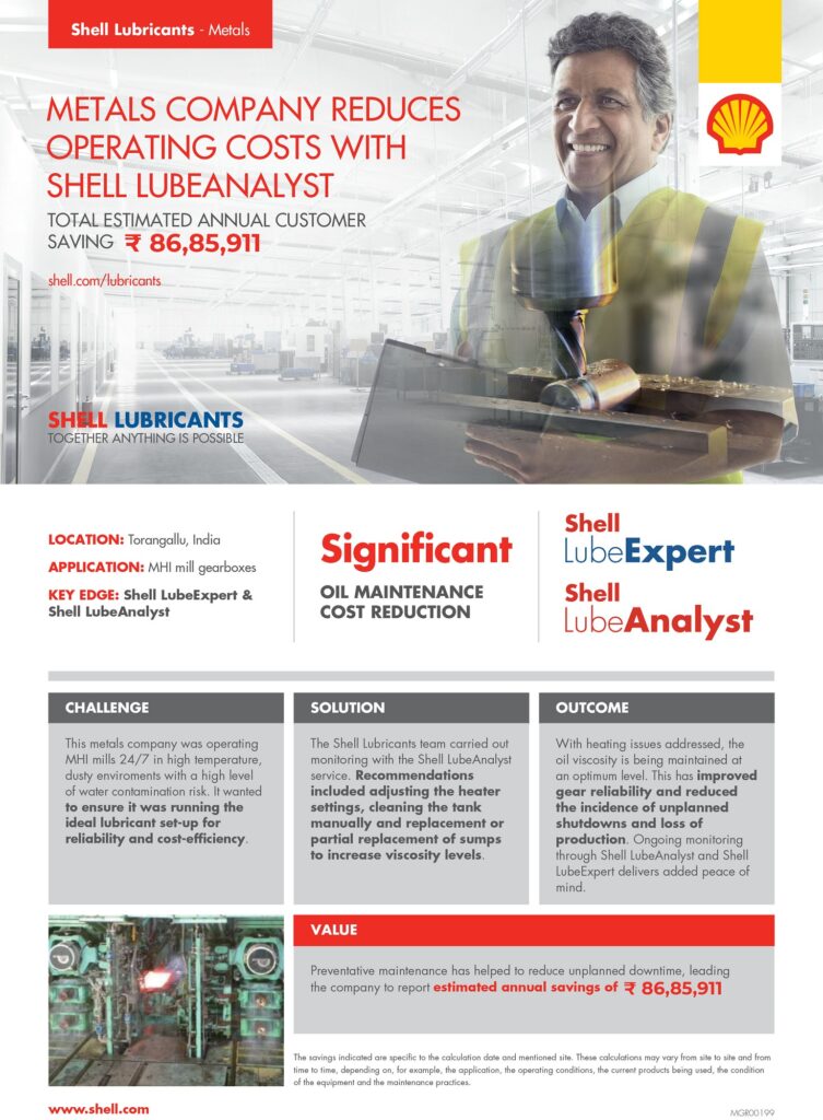 Metals Company Reduces Operating Costs with Shell Lubeanalyst - Caravan ...